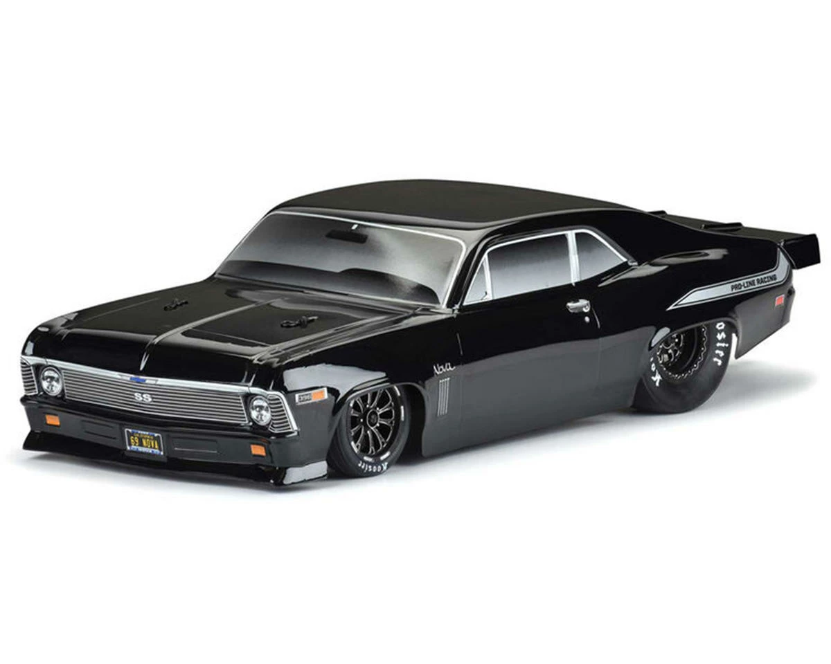 PRO-LINE 1969 Nova Short Course No Prep Drag Racing Body (Black) (Tough ...